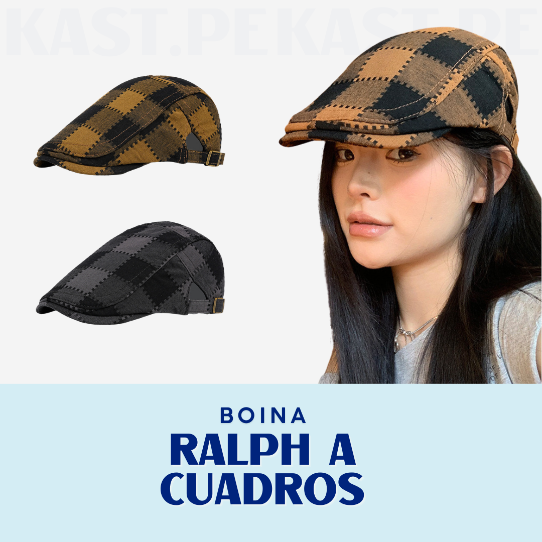Boina Ralph a cuadros con correas regulables S/M – Kast.pe