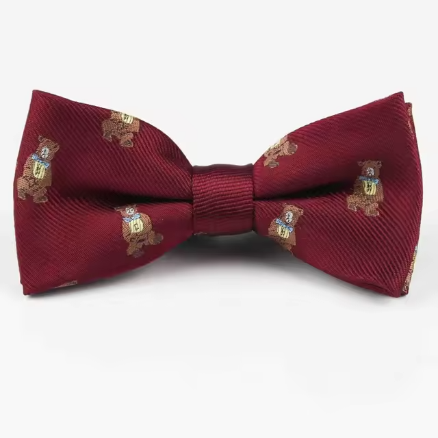 Corbata Elegante Michi Niño | Teddy Burgundy – Kast.pe